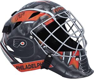 carter hart philadelphia flyers autographed replica goalie mask – autographed nhl helmets and masks