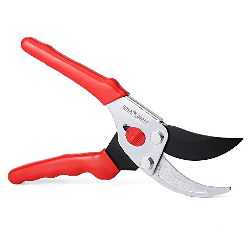 FLORA GUARD - 8.5Inch Traditional Bypass Pruning Shears - Professional Tree and Branch Garden Pruner