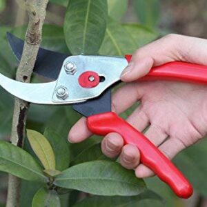 FLORA GUARD - 8.5Inch Traditional Bypass Pruning Shears - Professional Tree and Branch Garden Pruner