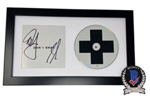 dan + shay signed autographed self titled framed matted cd display beckett coa