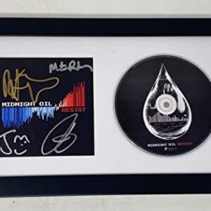 Midnight Oil Signed Resist Framed CD Display Peter Garrett Full Band ACOA COA