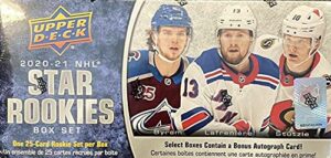 star rookies 2020 2021 upper deck nhl limited edition factory sealed 25 card set with alexis lafrenière and kirill kaprizov plus others