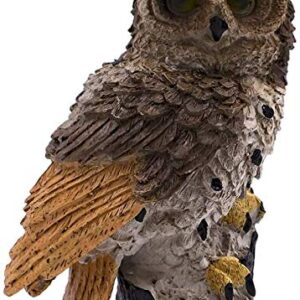 Garden Solar Lights Outdoor, Owl Shape Waterproof LED Decorations Landscape Lighting for Pathway Walkway Yard Patio Lawn Wedding Party (Brown)