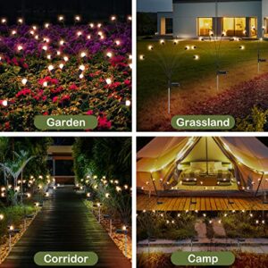 URMONA 8 Pcs Solar Powered Garden Lights Outdoor Waterproof, New Upgrade Swaying Starburst Lights, Solar Outdoor Lights, Decorative Lights for Yard Patio Pathway Landscape, Warm White(8 Pack)