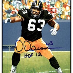 Dermonti Dawson Signed Goal Line Art Card GLAC Autographed w/HOF Steeler PSA/DNA