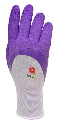 Women Gardening Gloves with Micro Foam Coating - Garden Gloves Texture Grip - Women’s Work Gloves 3 Pair Pack - Working Gloves For Weeding, Digging, Raking and Pruning