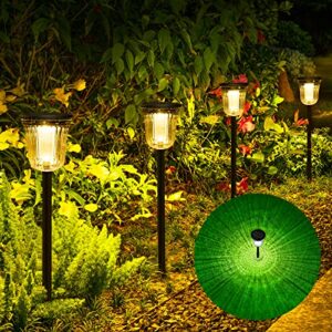 ortope solar pathway lights outdoor garden,200 lumen 4pack solar powered outdoor landscape path lights,12hrs long last high lumen led solar walkway yard garden sidewalk patio lights waterproof