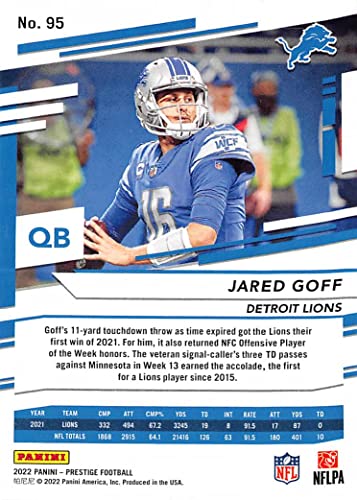 2022 Panini Prestige #95 Jared Goff