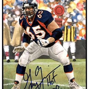 Gary Zimmerman Signed Goal Line Art Card GLAC Autographed w/HOF Broncos PSA/DNA