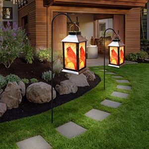 Solar Lanterns, Outdoor Hanging Lanterns Waterproof LED Solar Cardinal Lights Tabletop Lamp for Outdoor Patio Garden（1pack