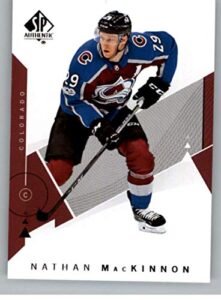 2018-19 sp authentic hockey #85 nathan mackinnon colorado avalanche official nhl trading card from upper deck (ud)