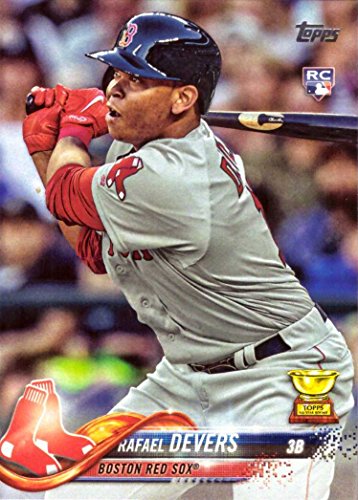 2018 Topps Baseball #18 Rafael Devers Rookie Card - His 1st Official Rookie Card