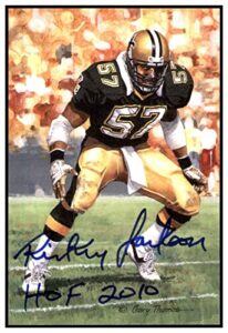 rickey jackson signed goal line art card glac autographed w/hof saints psa/dna