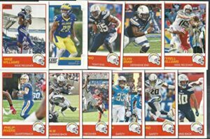 2019 panini score football los angeles chargers team set 11 cards w/drafted rookies