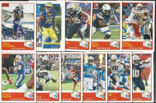 2019 Panini Score Football Los Angeles Chargers Team Set 11 Cards W/Drafted Rookies