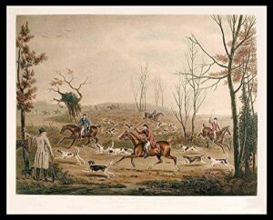 to sir mark masterman sykes bart. this plate of his fox hounds breaking cover, is with great respect dedicated