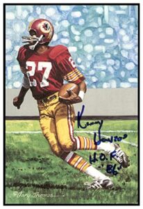 kenny houston signed goal line art card glac autographed w/hof washington psa