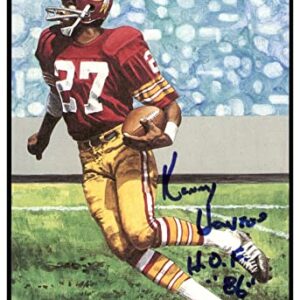 Kenny Houston Signed Goal Line Art Card GLAC Autographed w/HOF Washington PSA