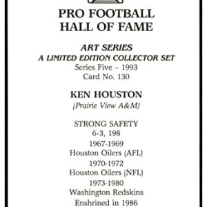 Kenny Houston Signed Goal Line Art Card GLAC Autographed w/HOF Washington PSA