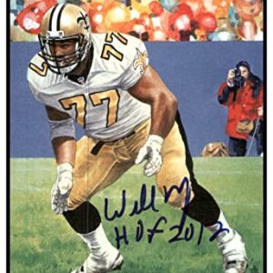 Willie Roaf Signed Goal Line Art Card GLAC Autographed w/HOF Saints PSA/DNA