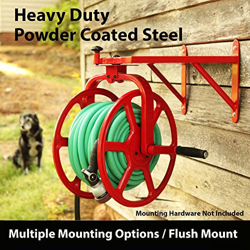 Liberty GARDEN 713 Revolution Multi-Directional Garden Hose Reel, Red