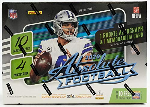 2020 Panini Absolute NFL Football MEGA box (40 cards/bx)