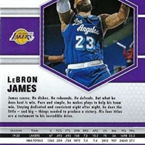 2020-21 Panini Mosaic #81 LeBron James Los Angeles Lakers NBA Basketball Trading Card