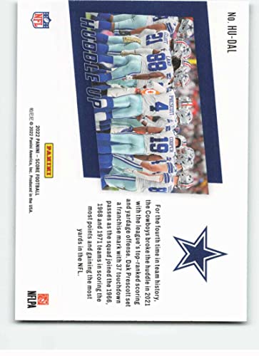 2022 Score Huddle Up #1 Dallas Cowboys NM-MT Dallas Cowboys Football NFL