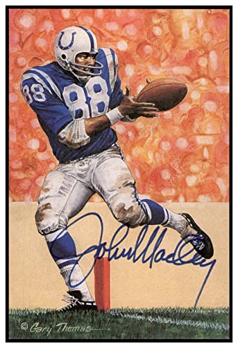 John Mackey Signed Goal Line Art Card GLAC Autographed Colts PSA/DNA