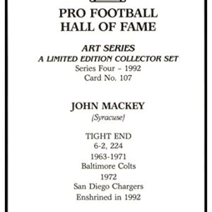 John Mackey Signed Goal Line Art Card GLAC Autographed Colts PSA/DNA