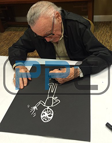 Stan Lee Authentic Signed 16x20 Canvas w/Spider-man Sketch PSA/DNA #W00382