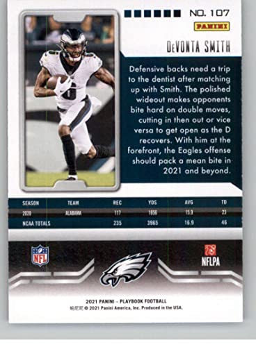 2021 PANINI PLAYBOOK #107 DEVONTA SMITH RC ROOKIE PHILADELPHIA EAGLES FOOTBALL NFL