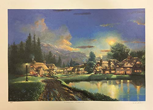 Peaceful Evening (Nature Landscape Decor Art Framed)