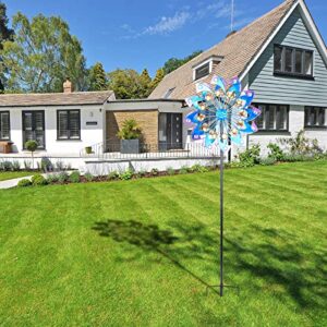 MUMTOP Wind Spinner 360 Degrees Double Wind Sculpture is Suitable for Decorating Your Patio, Lawn & Garden