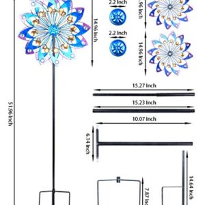 MUMTOP Wind Spinner 360 Degrees Double Wind Sculpture is Suitable for Decorating Your Patio, Lawn & Garden