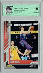 lamelo ball 2020 panini instant #89 only 1412 made rookie card pgi 10