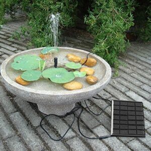 Sunnytech Solar Power Water Pump - Garden Fountain Pool Watering Pond Pump Pool Aquarium Fish Tank with Separate Solar Panel and 3M Long Cable & 4 Sprayer Adapters(Black)