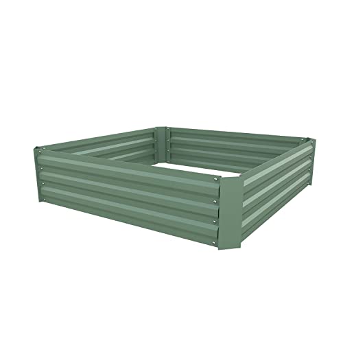 Aoodor Raised Garden Bed 4' x 4' x 1' Patio Ourdoor Yard