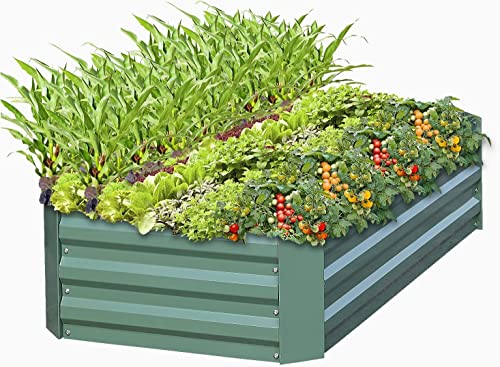 Aoodor Raised Garden Bed 4' x 4' x 1' Patio Ourdoor Yard