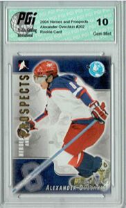 alexander ovechkin 2005 itg heroes & prospects #202 rookie card pgi 10