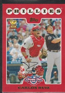 2008 topps carlos ruiz phillies all topps rookie baseball card #124