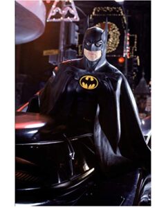 michael keaton as bruce wayne aka batman getting out of batmobile 8 x 10 inch photo