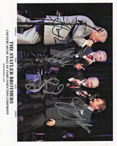 statler brothers autographed 8×10 color photo+coa country music legends