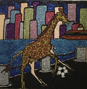 giraffe through the city