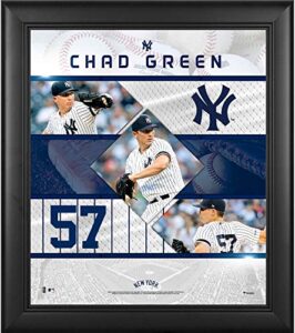 chad green new york yankees framed 15″ x 17″ stitched stars collage – mlb player plaques and collages