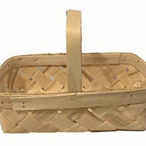 BERT'S GARDEN Farm Stand Nesting Baskets with Handles, Produce Baskets, Natural Wooden Baskets, Use as a Planter, Make Gift Baskets 2 Pack