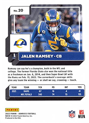 2022 Panini Donruss #20 Jalen Ramsey