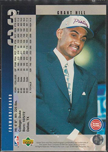 1994-95 Upper Deck Grant Hill Pistons Rookie Basketball Card #157