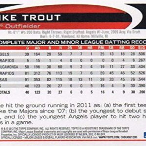 2012 Topps Baseball Series Complete Mint Hand Collated 660 Card Set Including Derek Jeter and the First Regular Issue Mike Trout Card Plus