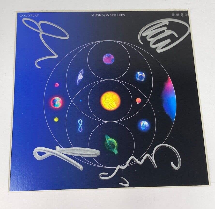 Coldplay Band Signed Music of the Spheres Framed CD Chris Martin ACOA COA